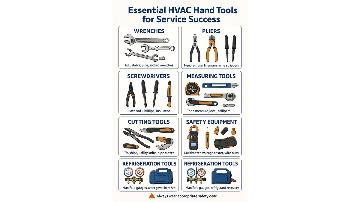 HVAC Hand Tools: Top 21 Essentials for Service Success