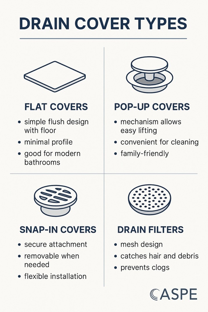 Shower Drain Cover Guide: Choose the Right Type & Material